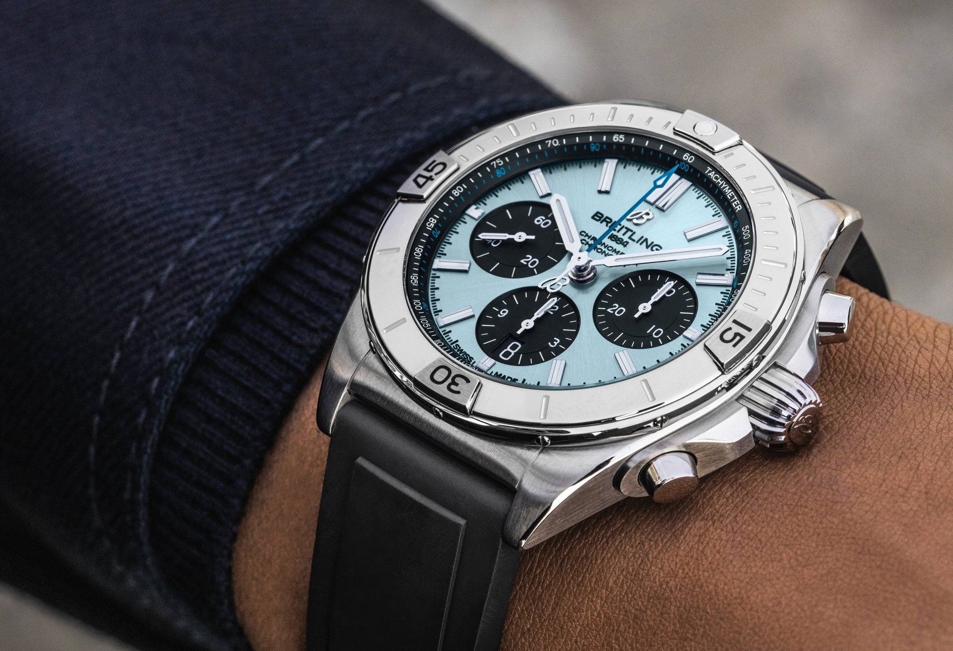 Acquire | Breitling releases adds an Ice Blue dial to the Chronomat B01 ...